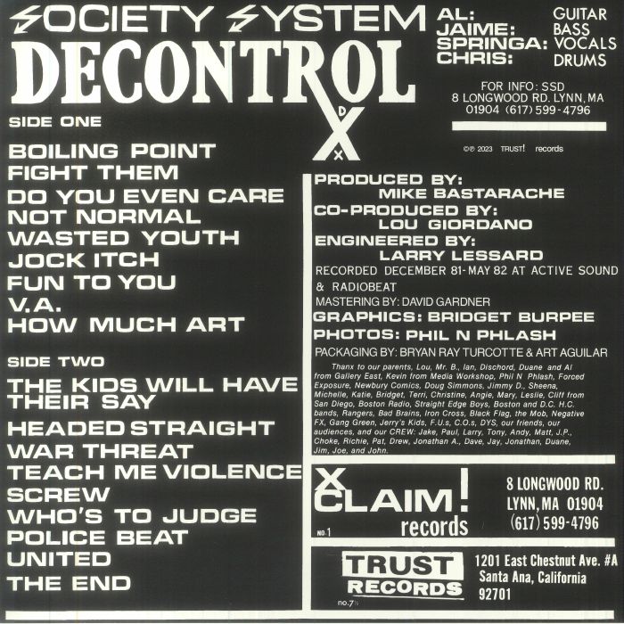 SS DECONTROL aka SSD - The Kids Will Have Their Say (remastered) Vinyl ...
