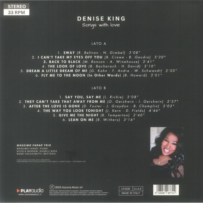 Denise KING - Songs With Love Vinyl at Juno Records.