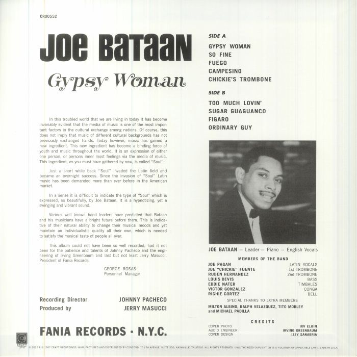 Joe BATAAN - Gypsy Woman (reissue) Vinyl at Juno Records.