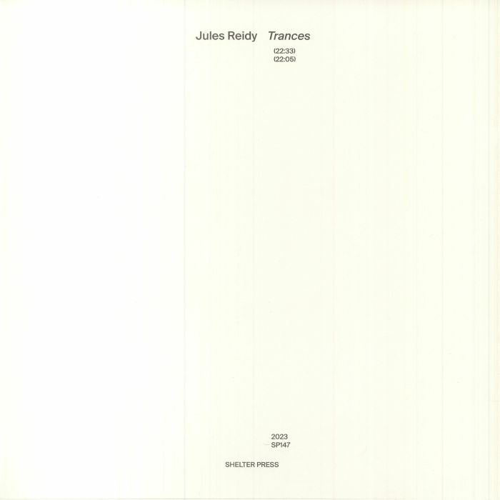 Jules REIDY - Trances Vinyl at Juno Records.