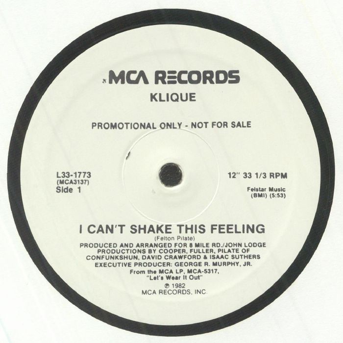 KLIQUE - I Can't Shake This Feeling (reissue) Vinyl at Juno Records.