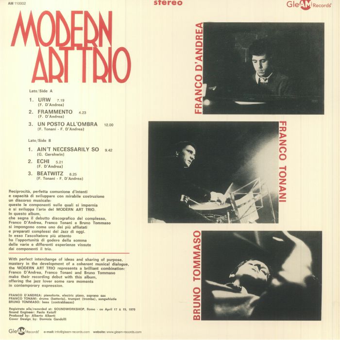 MODERN ART TRIO - Modern Art Trio (remastered) Vinyl at Juno Records.