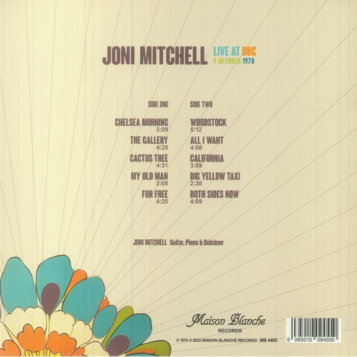 Joni MITCHELL - Live At BBC 9 October 1970 Vinyl at Juno Records.