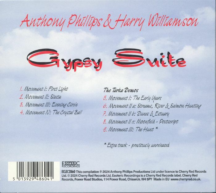 Anthony PHILLIPS/HARRY WILLIAMSON - Gypsy Suite (Expanded Edition) CD ...