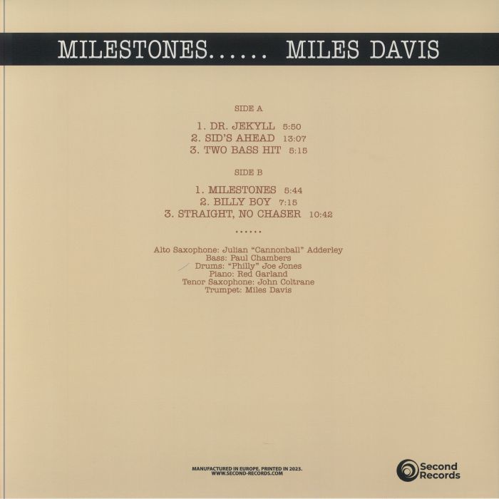 Miles DAVIS - Milestones (reissue) Vinyl at Juno Records.