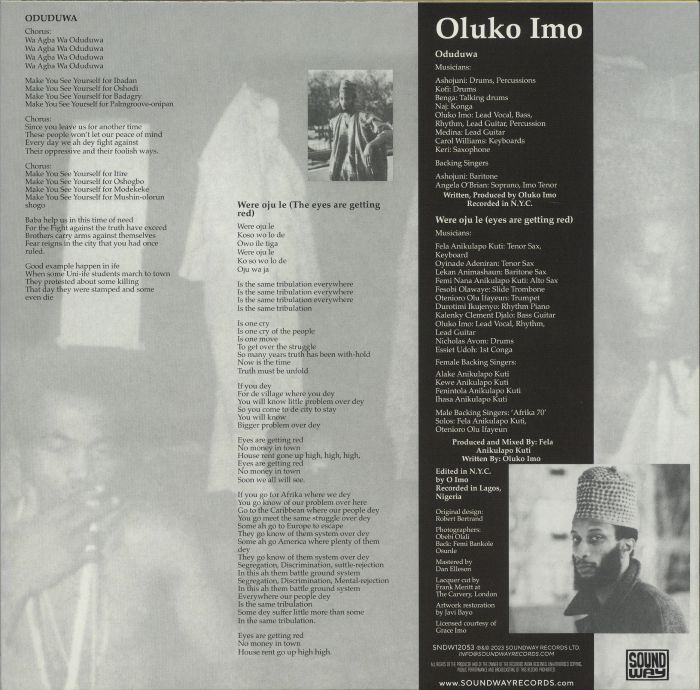Oluko IMO - Oduduwa (reissue) Vinyl at Juno Records.