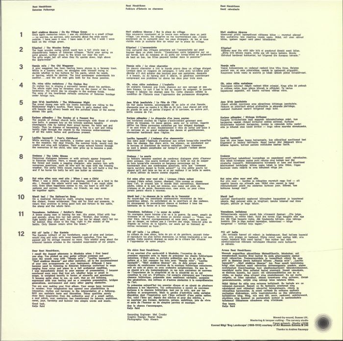 Reet HENDRIKSON - Reet (reissue) Vinyl at Juno Records.