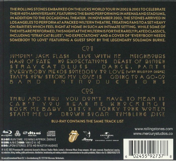 The ROLLING STONES - Live At The Wiltern CD at Juno Records.