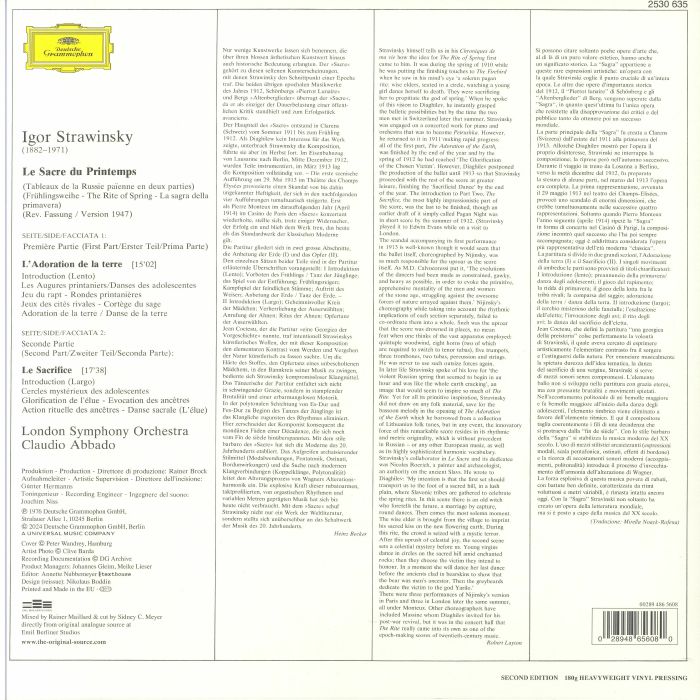 Igor STRAWINSKY/CLAUDIO ABBADO/LONDON SYMPHONY ORCHESTRA - Le Sacre Du ...