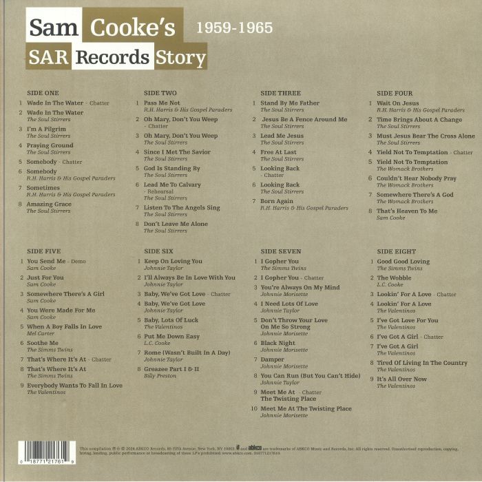 Sam COOKE/VARIOUS - Sam Cooke s SAR Records Story 1959-1965 Vinyl at ...