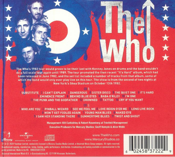 The WHO - Live At Shea Stadium 1982 CD at Juno Records.