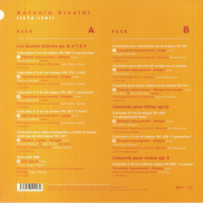 Antonio VIVALDI/VARIOUS - Les Chefs D oeuvres De Antonio Vivaldi: The ...