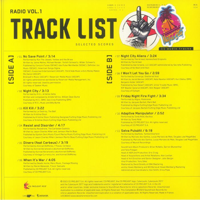 VARIOUS - Cyberpunk 2077 Radio 1 (Soundtrack) Vinyl at Juno Records.