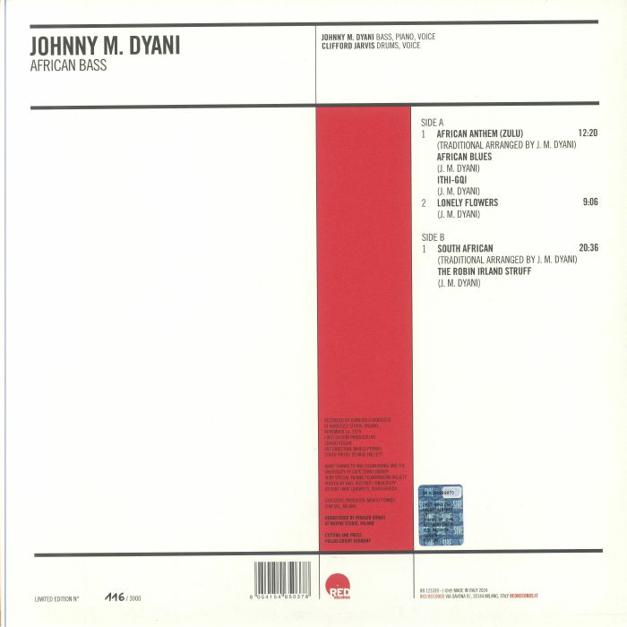 Johnny Mbizo DYANI - African Bass (remastered) Vinyl at Juno Records.