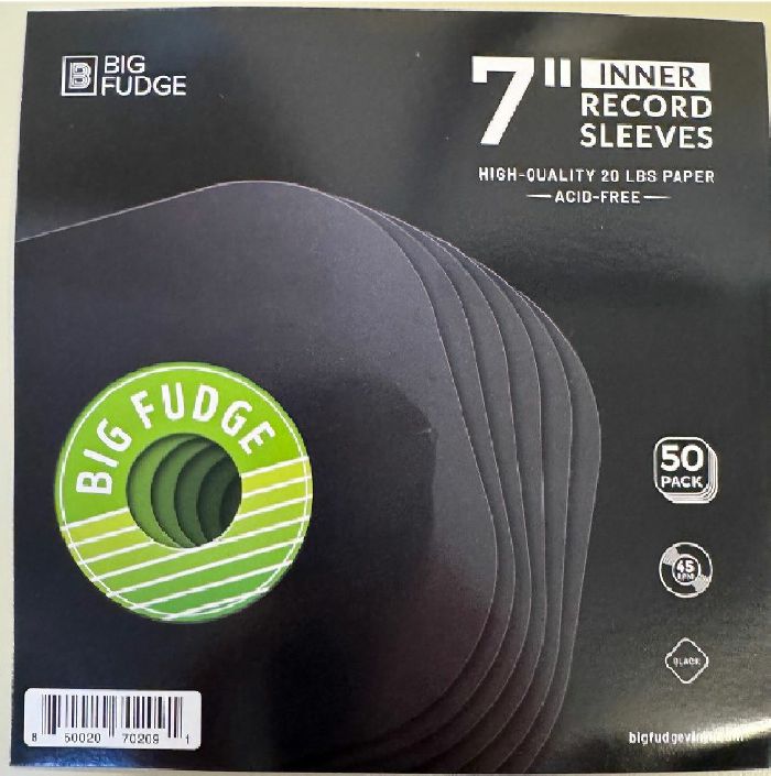 Big Fudge 7 Vinyl Record Paper Inner Sleeves (black, pack of 50) at ...