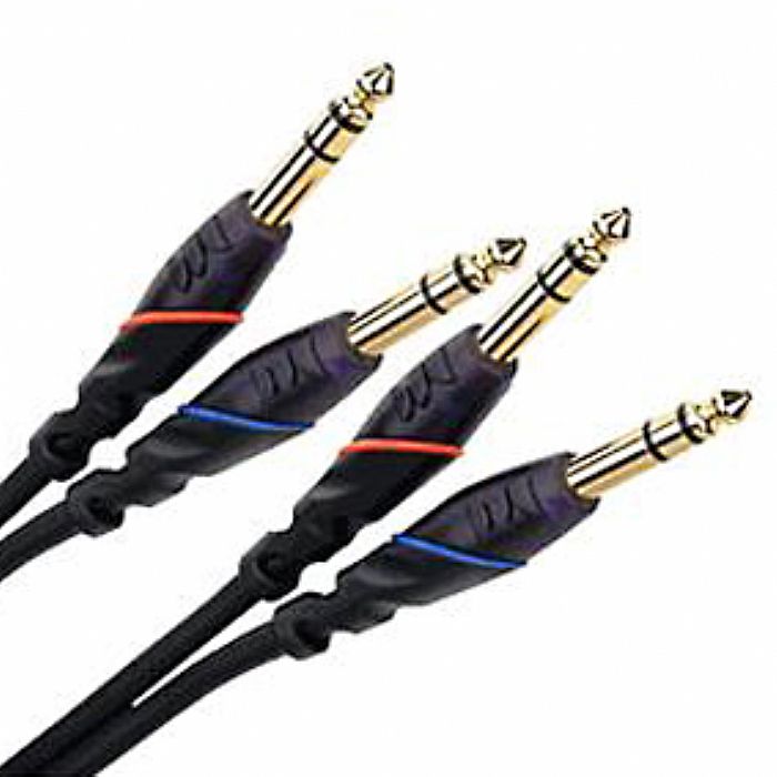 Monster DJ Cable (2 metres, pair of stereo 1/4 inch TRS jack to 1/4 ...