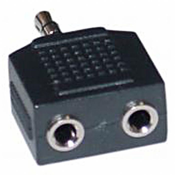 QTX Single Male 3.5mm (1/8 ) Stereo Jack To Double Female 3.5mm (1/8 ...