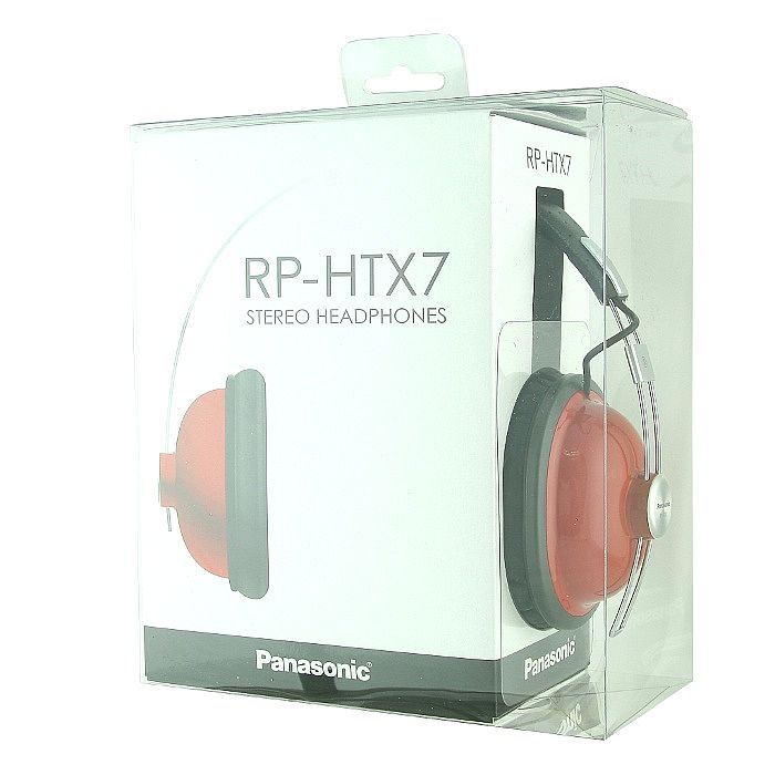 Panasonic RP HTX7 Headphones (red) at Juno Records.