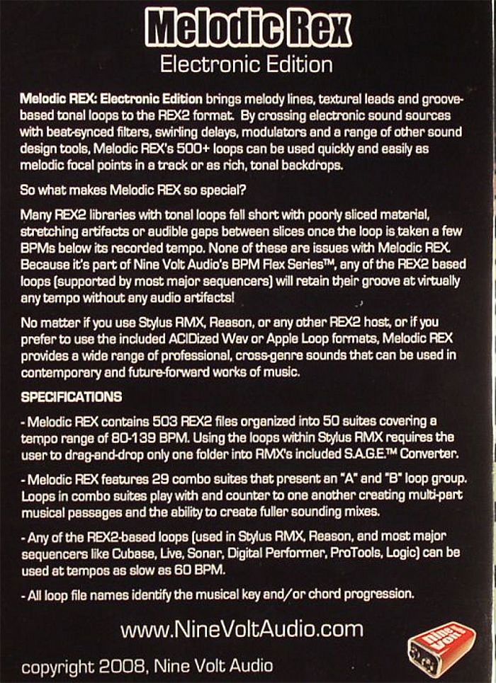 Melodic REX: Electronic Edition at Juno Records.