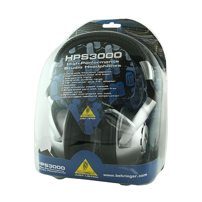 Behringer HPS3000 Studio Headphones (silver/black) at Juno Records.