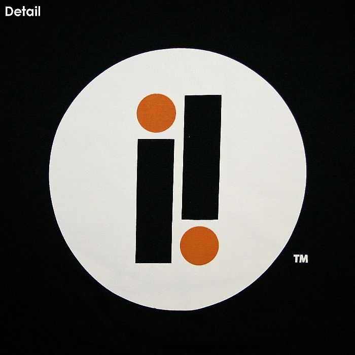 Impulse T-shirt (black with cream & orange logo) at Juno Records.