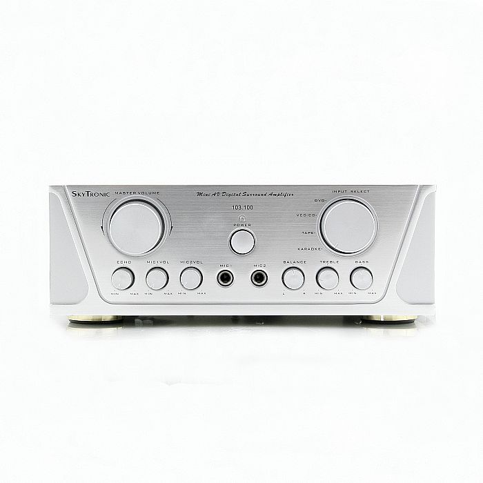 Skytronic Stereo Amplifier (Silver, 2 x 50W) at Juno Records.