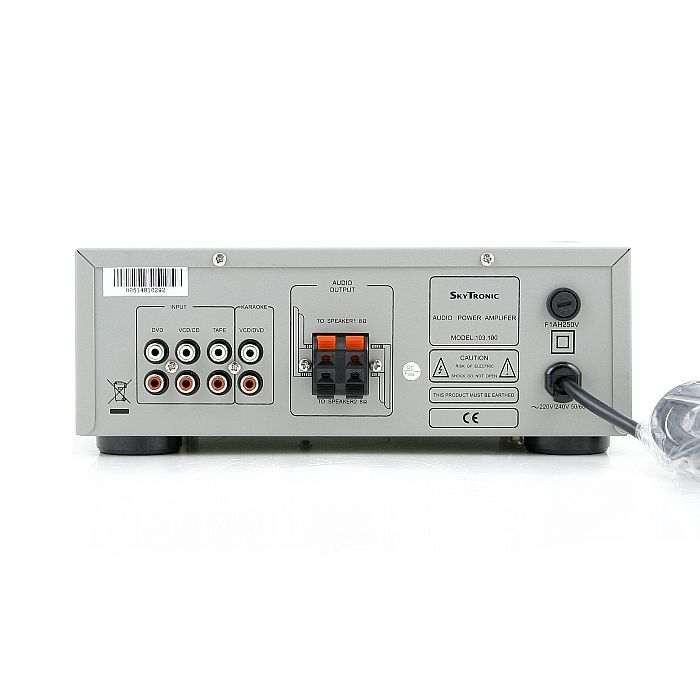 Skytronic Stereo Amplifier (Silver, 2 x 50W) at Juno Records.