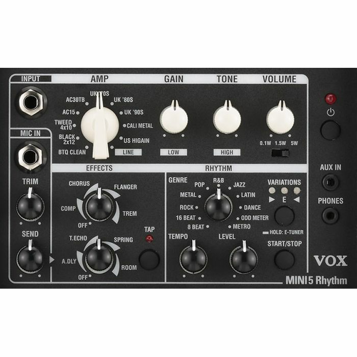 Vox Mini 5 Rhythm Modelling Guitar Amplifier (classic) at Juno Records.