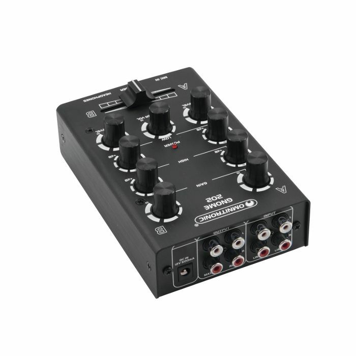 Omnitronic Gnome 202 Mini DJ Mixer (black) at Juno Records.