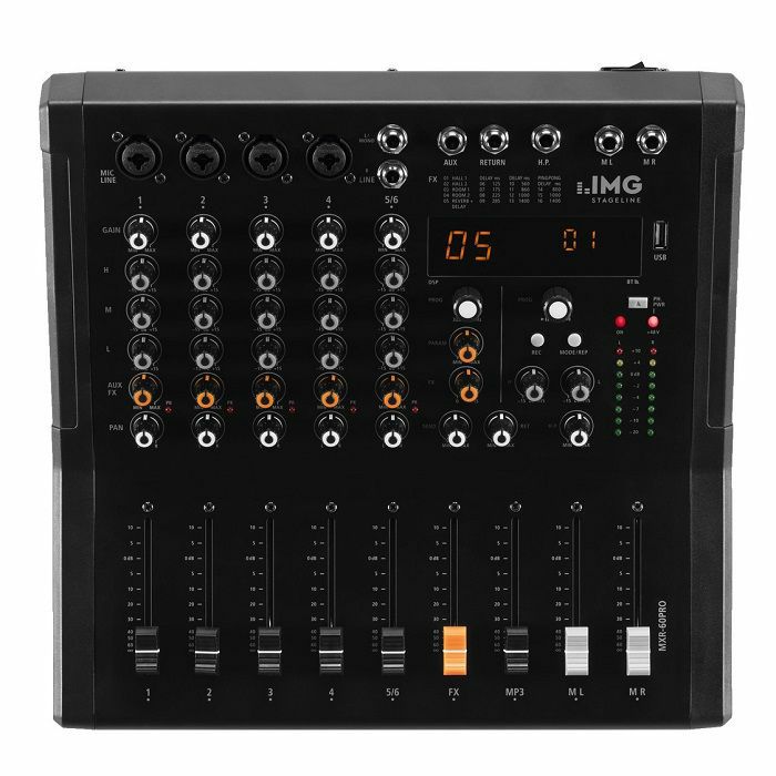 IMG Stageline MXR-60PRO Professional 6 Channel Audio Mixer With DSP ...