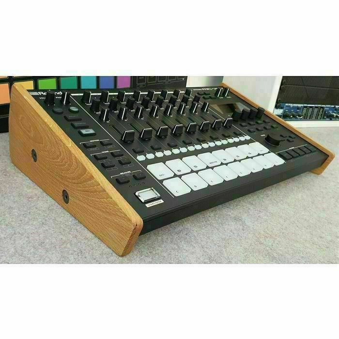 Synths & Wood Roland MC-707 Solid Oak Stand at Juno Records.
