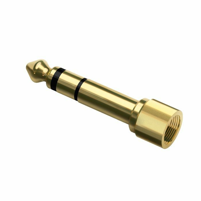 Pioneer DJ Stereo Minijack Plug Adapter (gold, 6.3mm) at Juno Records.
