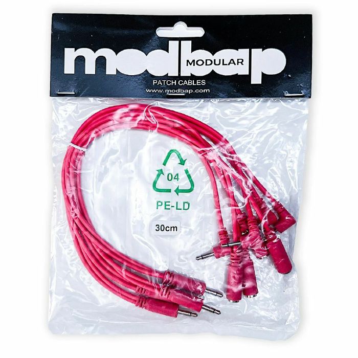 Modbap Modular Divvy 12 Split Patch Cables (30cm, pack of 4, pink) at Juno Records.