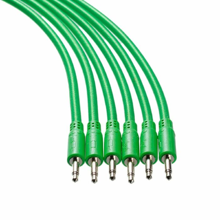 Synth Cables Braided 3.5mm Mono TS Male Patch Cables (green/15cm/pack ...