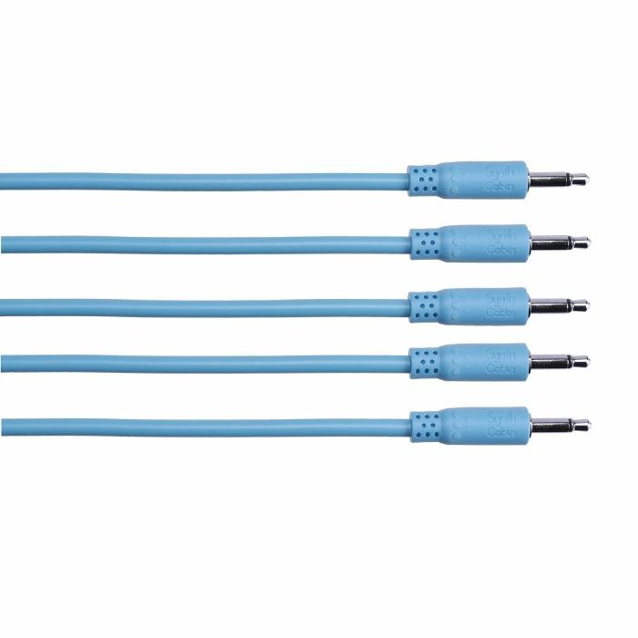 Synth Cables PVC 3.5mm Mono TS Male Patch Cables (blue/60cm/pack of 5 ...