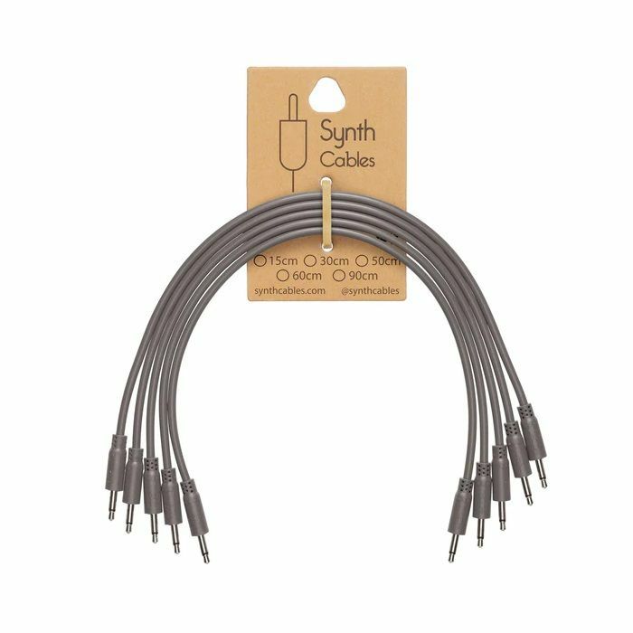Synth Cables PVC 3.5mm Mono TS Male Patch Cables (dark grey/60cm/pack ...