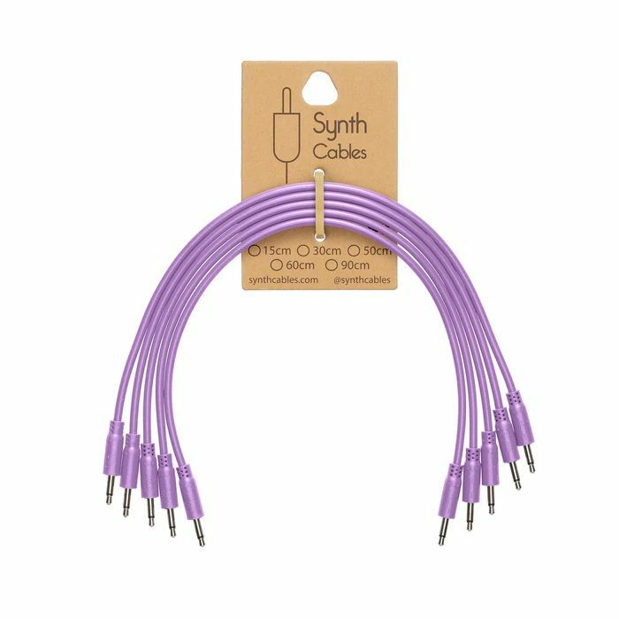 Synth Cables PVC 3.5mm Mono TS Male Patch Cables (purple/60cm/pack of 5 ...