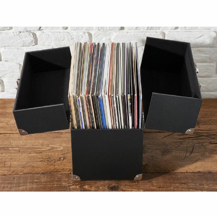 Legend Vinyl 12 Vinyl Record Storage Case 50 With Double Hinged Flaps ...