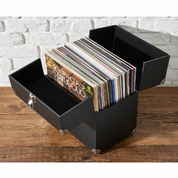 Legend Vinyl 12 Vinyl Record Storage Case 50 With Double Hinged Flaps ...