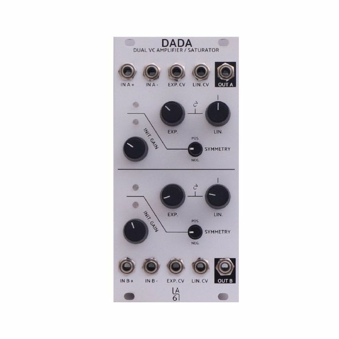 LA 67 DADA Dual VC Amplifier/Saturator Module (silver) at Juno Records.