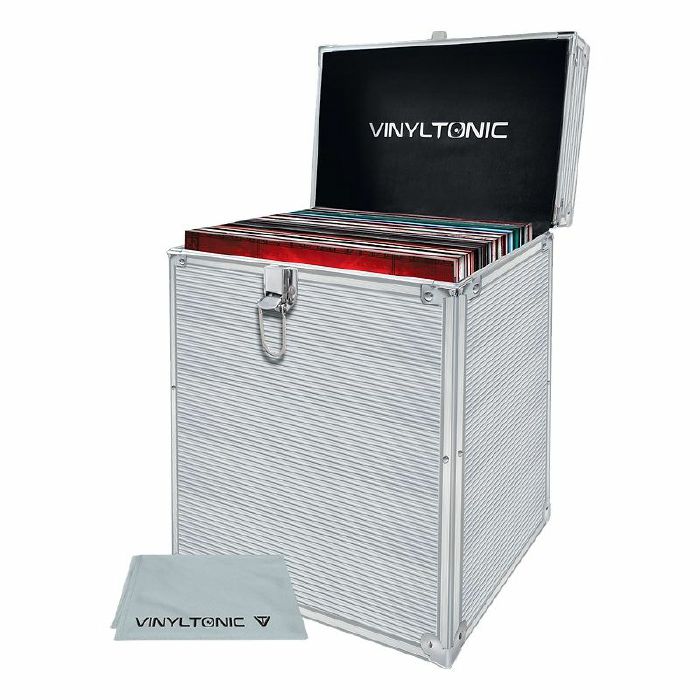 Vinyl Tonic 12 Vinyl Record Flightcase 40 With Microfibre Cloth (silver ...