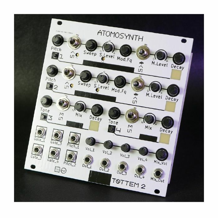 Atomosynth Tottem v2 4-Voice Analogue Drum Synth Module at Juno Records.